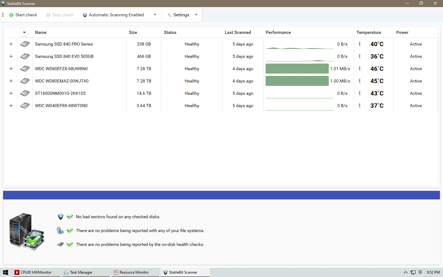 Scanner Continuously Reads 1MB sec From Device Harddisk2 DR2 And 3